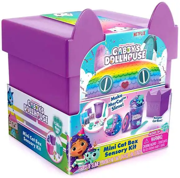 Gabbys Dollhouse Dreamworks Mini Cat Box Make Mercat Slime Sensory Kit Canal Toys - ToyWiz