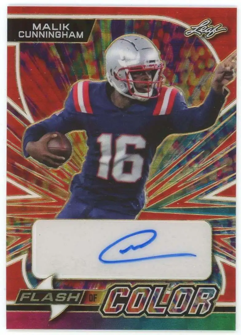 NFL Leaf 2023 Leaf Single Card 11 Malik Cunningham FC-MC1 Auto, Flash ...