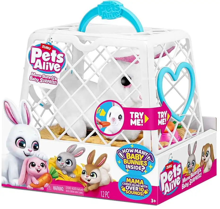 Pets Alive Mama Baby Surprise Bunny Robotic Pet Figure How Many Babies ...