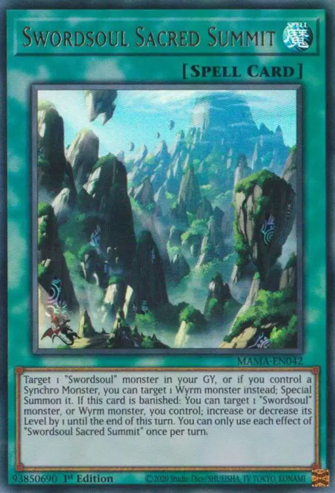 YuGiOh Magnificent Mavens Single Card Ultra Rare Swordsoul Sacred Summit MAMA-EN042 - ToyWiz