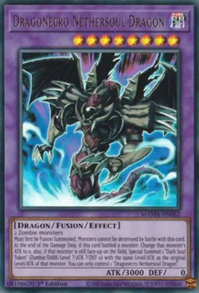 YuGiOh Magnificent Mavens Single Card Ultra Rare Dragonecro Nethersoul Dragon MAMA-EN062 - ToyWiz