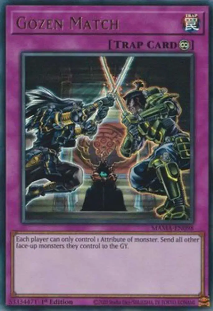 YuGiOh Magnificent Mavens Single Card Ultra Rare Gozen Match MAMA-EN098 ...