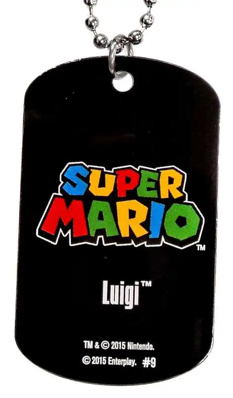 Super Mario 3D Luigi Dog Tag 9 Loose Enterplay - ToyWiz