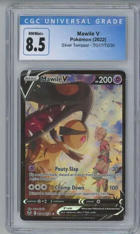 Pokemon Silver Tempest Mawile V Full Art Graded Card TG17 CGC 8.5 CGC 8.5 Wizards of the Coast ...