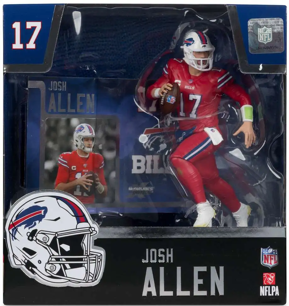 McFarlane Toys NFL Buffalo Bills Josh Allen Posed Figure Red Color Rush ...