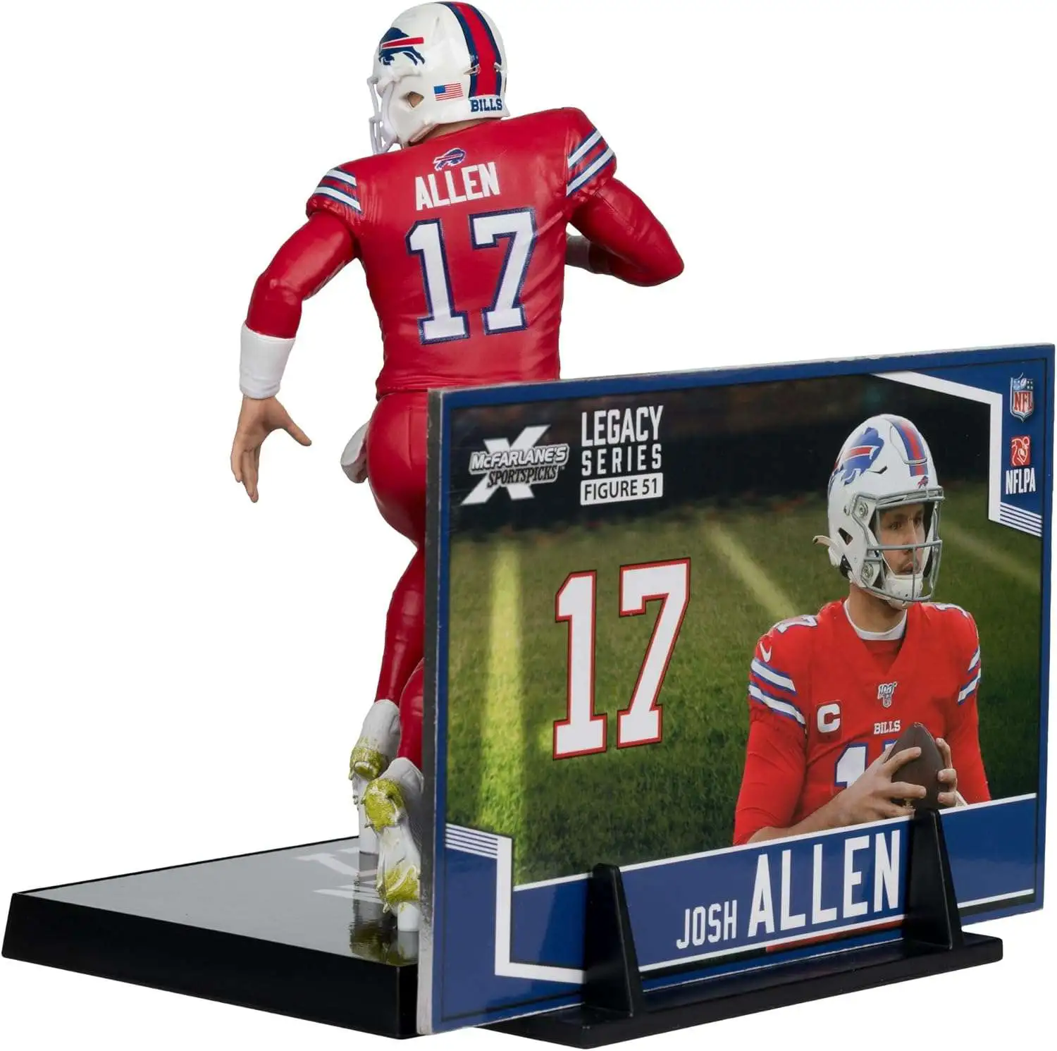 McFarlane Toys NFL Buffalo Bills Josh Allen Posed Figure Red Color Rush ...