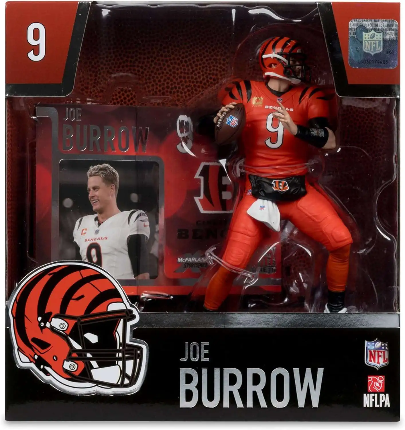 McFarlane Toys NFL Cincinatti Bengals Sports Football Joe Burrow Action ...