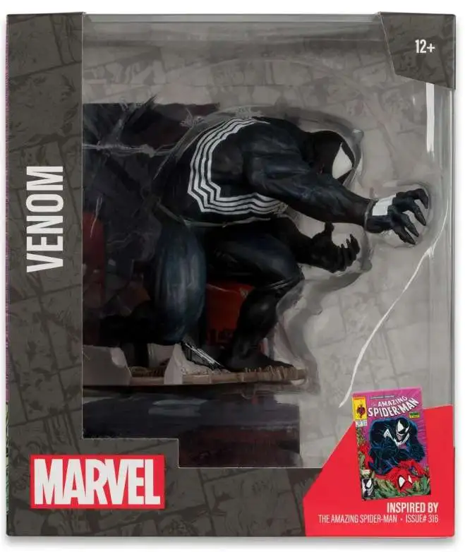 McFarlane Toys Marvel Venom 110 Posed Figure with Scene The Amazing Spider-Man 316 - ToyWiz