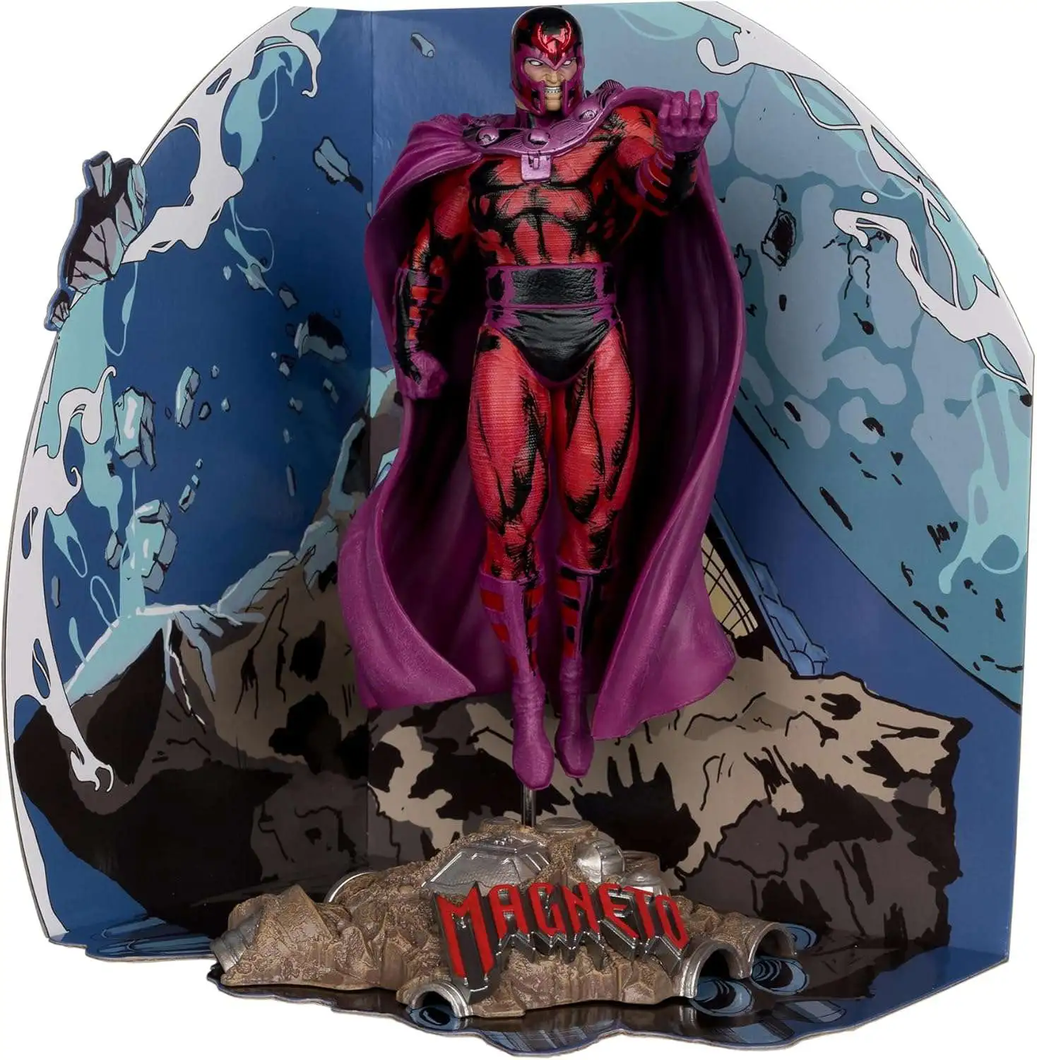 McFarlane Toys Marvel Magneto 110 Posed Figure with Scene X-Men 1 - ToyWiz