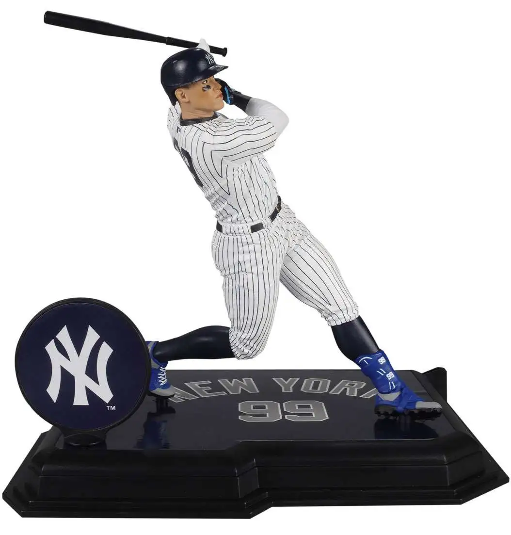 McFarlane Toys MLB New York Yankees Sports Picks Baseball Aaron Judge 7 Posed Figure White Uniform with Pinstripes ToyWiz