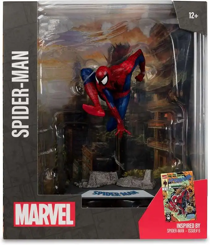 McFarlane Toys Marvel Spider-Man 110 Posed Figure with Scene Spider-Man ...