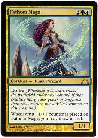 Magic The Gathering Prerelease Release Single Card Promo Fathom Mage ...