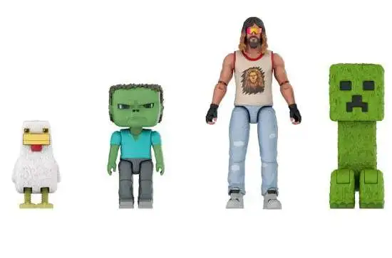A Minecraft Movie Garrett, Creeper, Zombie Chicken Exclusive 4 Action ...