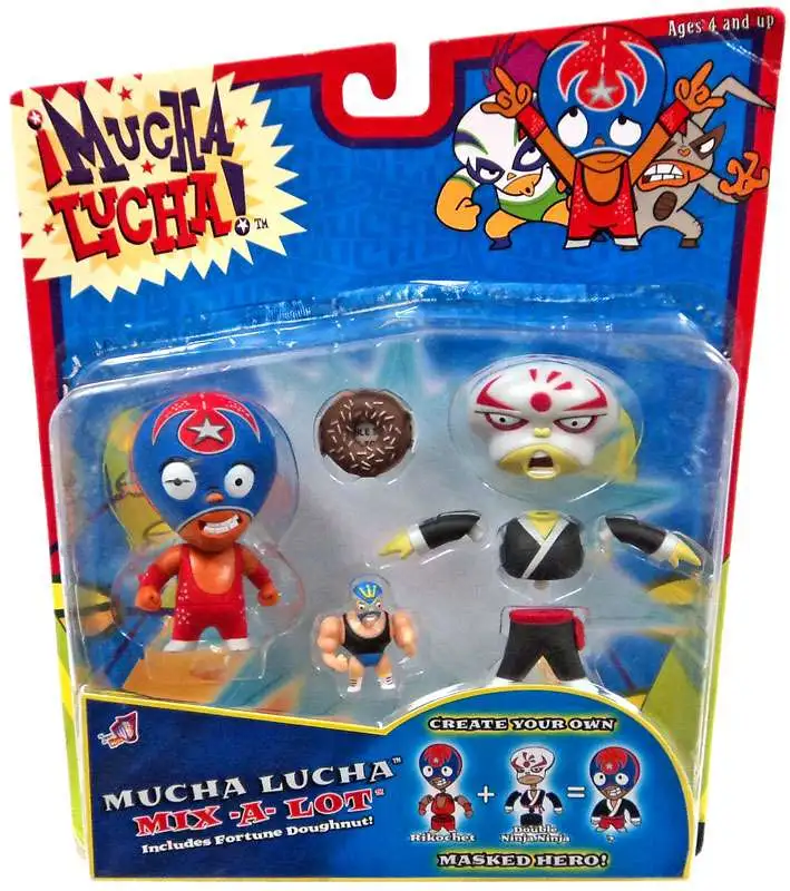Mucha Lucha Mix-a-Lot Rikochet Double Ninja Ninja Action Figure 2-Pack ...