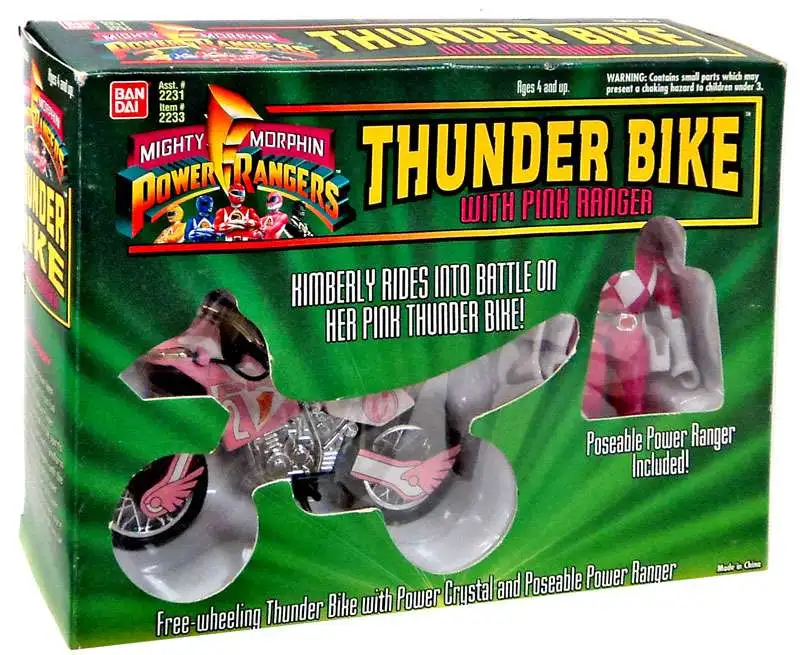 Power Rangers Mighty Morphin Thunder Bike with Pink Ranger 4 Action ...