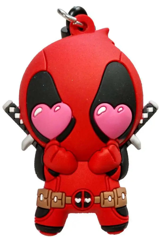 Marvel 3D Figural Foam Bag Clip Deadpool Series 4 Deadpool Heart Eyes ...