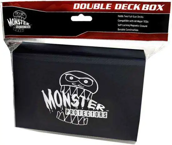 Card Supplies Black Double Deck Box Monster Protectors - ToyWiz
