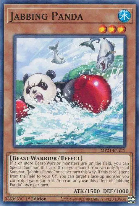 YuGiOh 2021 Tin of Ancient Battles Single Card Common Jabbing Panda ...