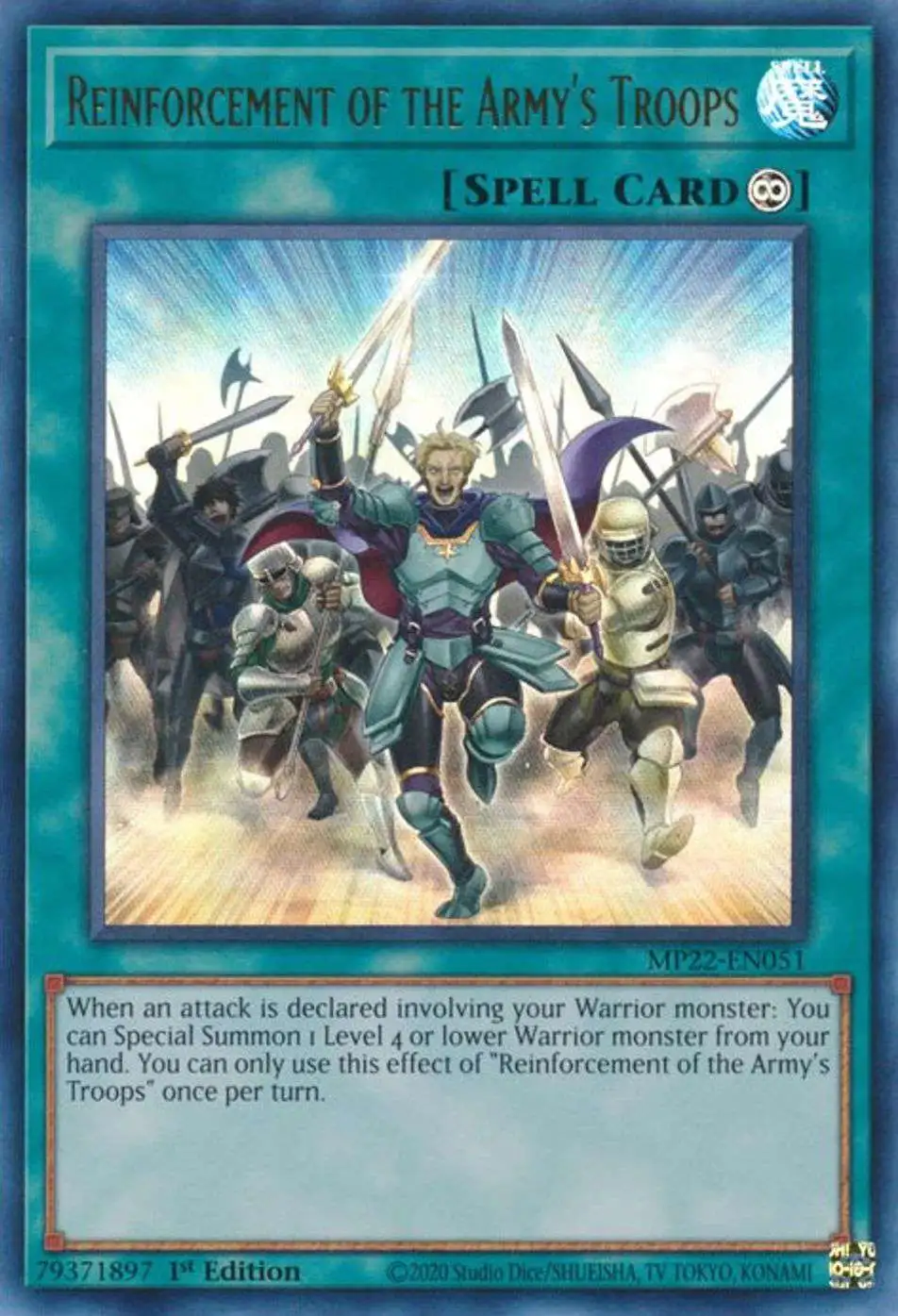 YuGiOh 2022 Tin of the Pharaohs Gods Single Card Ultra Rare Reinforcement of the Armys Troops ...