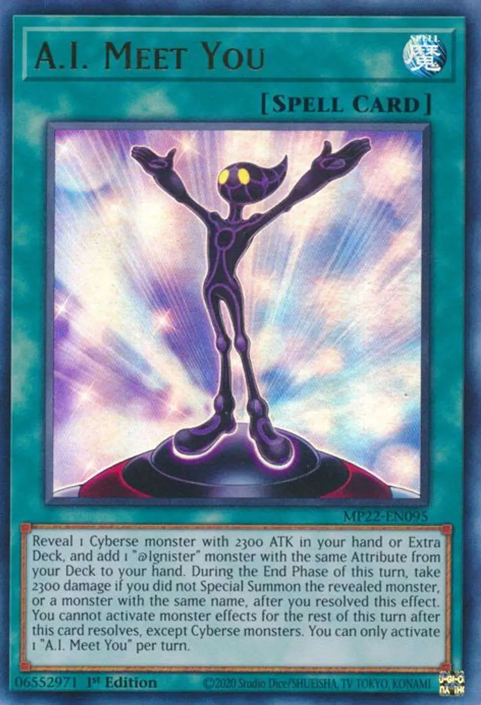 YuGiOh 2022 Tin of the Pharaohs Gods Single Card Ultra Rare A.I. Meet You MP22-EN095 - ToyWiz