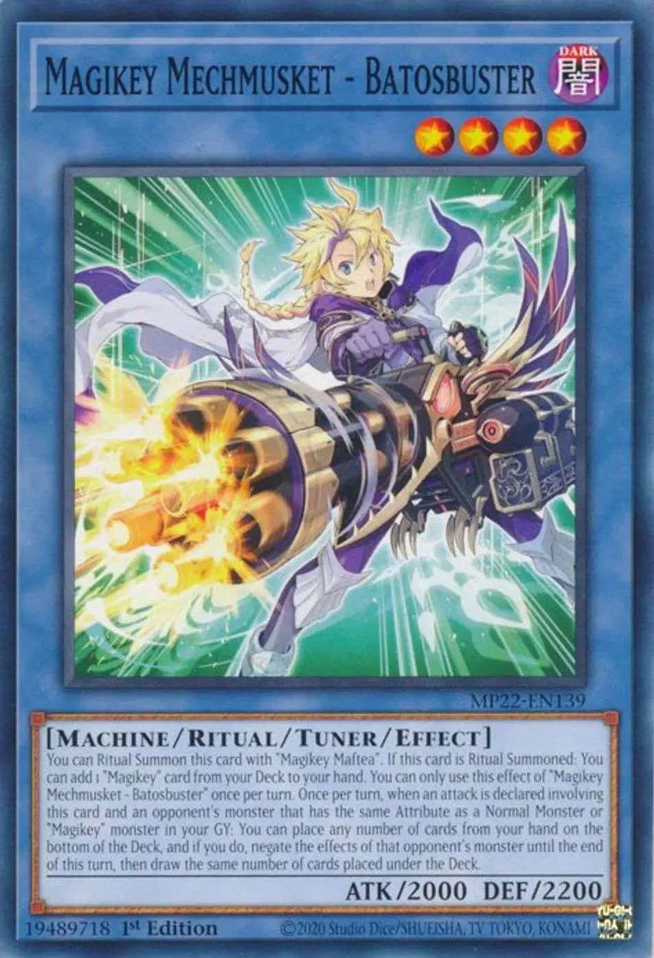 YuGiOh 2022 Tin of the Pharaohs Gods Single Card Common Magikey Mechmusket - Batosbuster MP22 ...