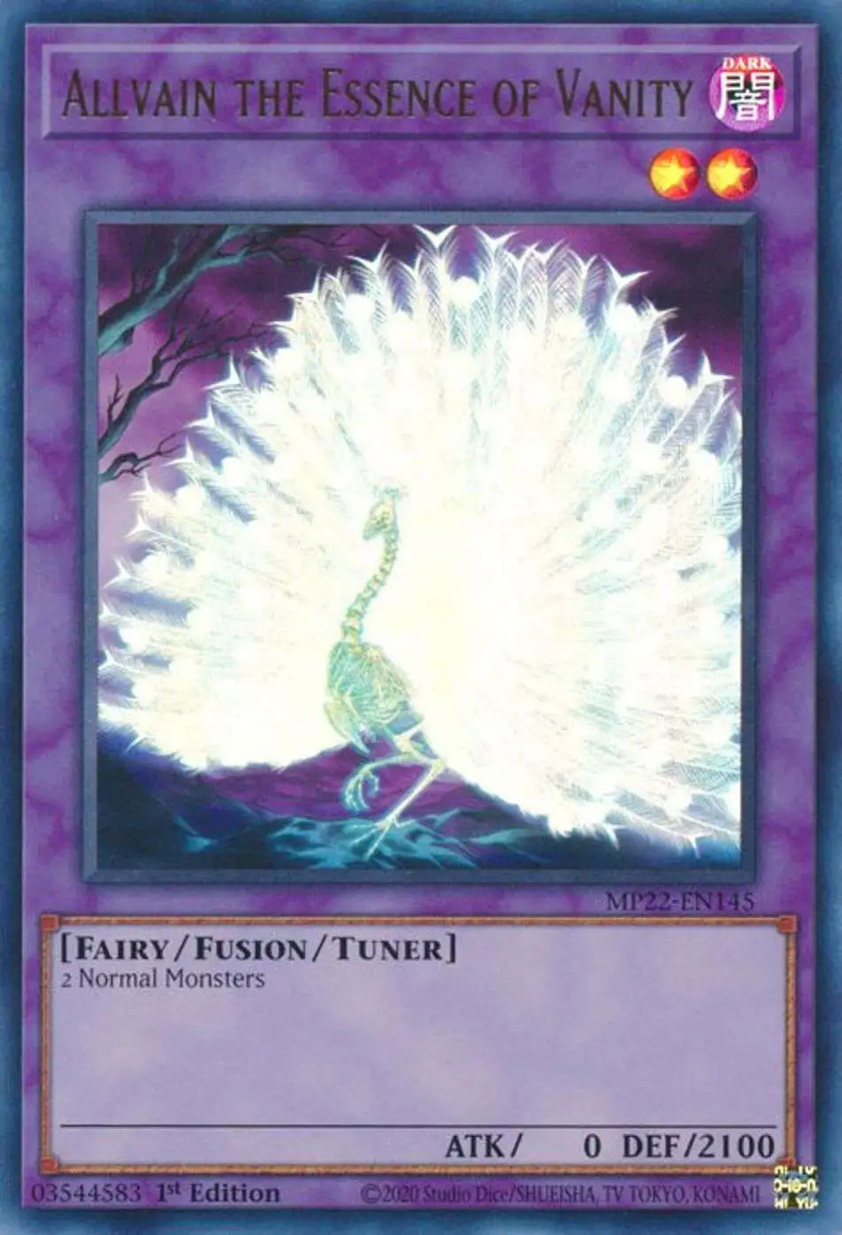 YuGiOh 2022 Tin of the Pharaohs Gods Single Card Ultra Rare Allvain the Essence of Vanity MP22 ...