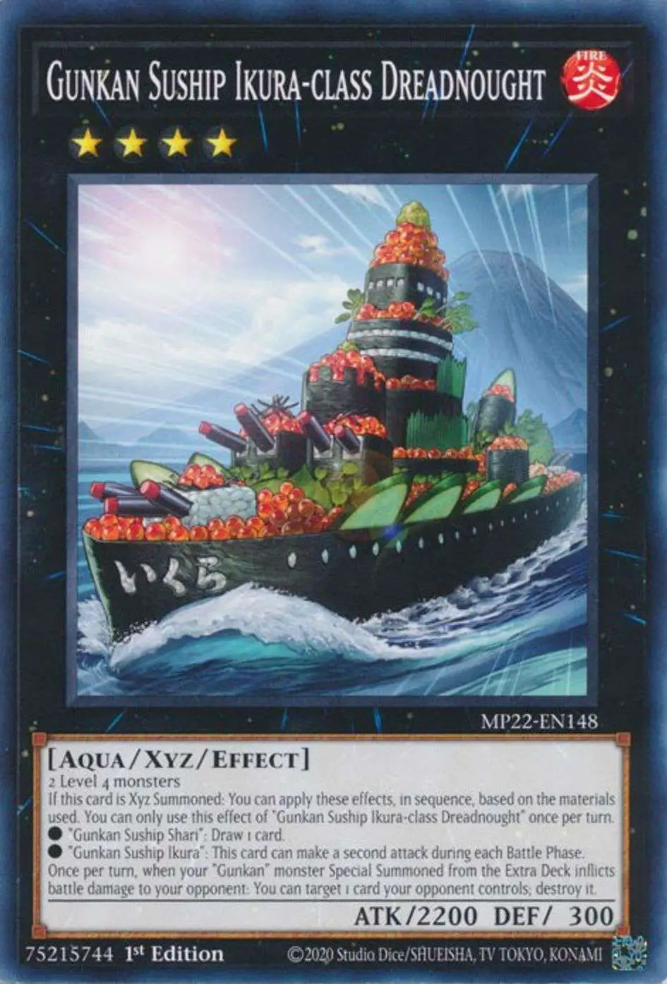 YuGiOh 2022 Tin of the Pharaohs Gods Single Card Common Gunkan Suship Ikura-class Dreadnought ...
