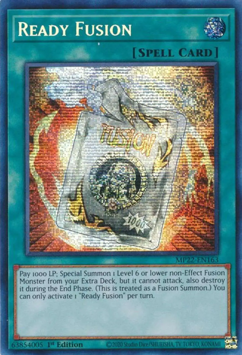 YuGiOh 2022 Tin of the Pharaohs Gods Single Card Prismatic Secret Rare Ready Fusion MP22-EN163 ...