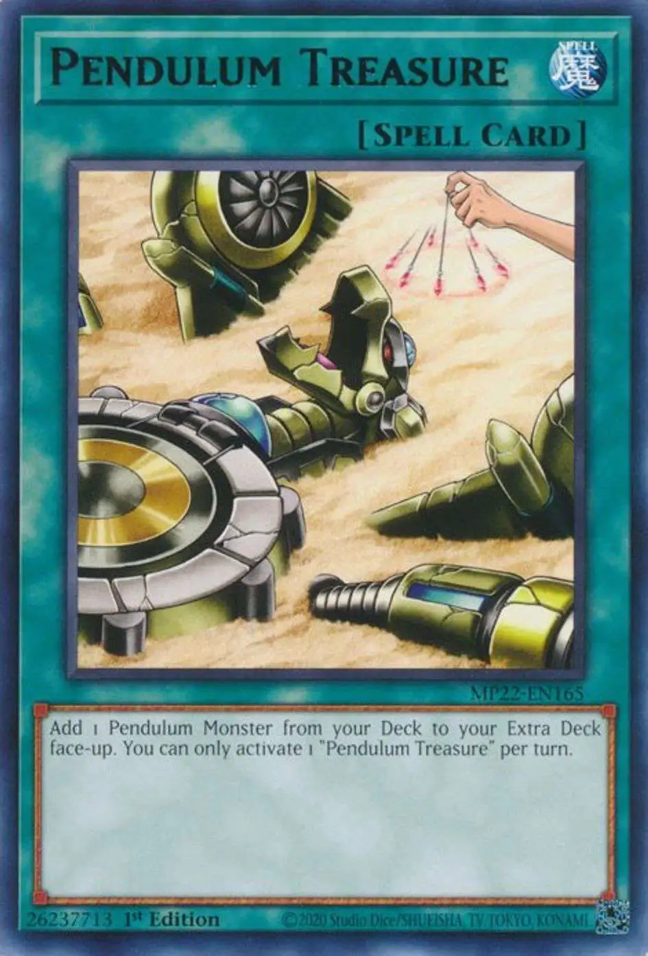 YuGiOh 2022 Tin of the Pharaohs Gods Single Card Rare Pendulum Treasure MP22-EN165 - ToyWiz