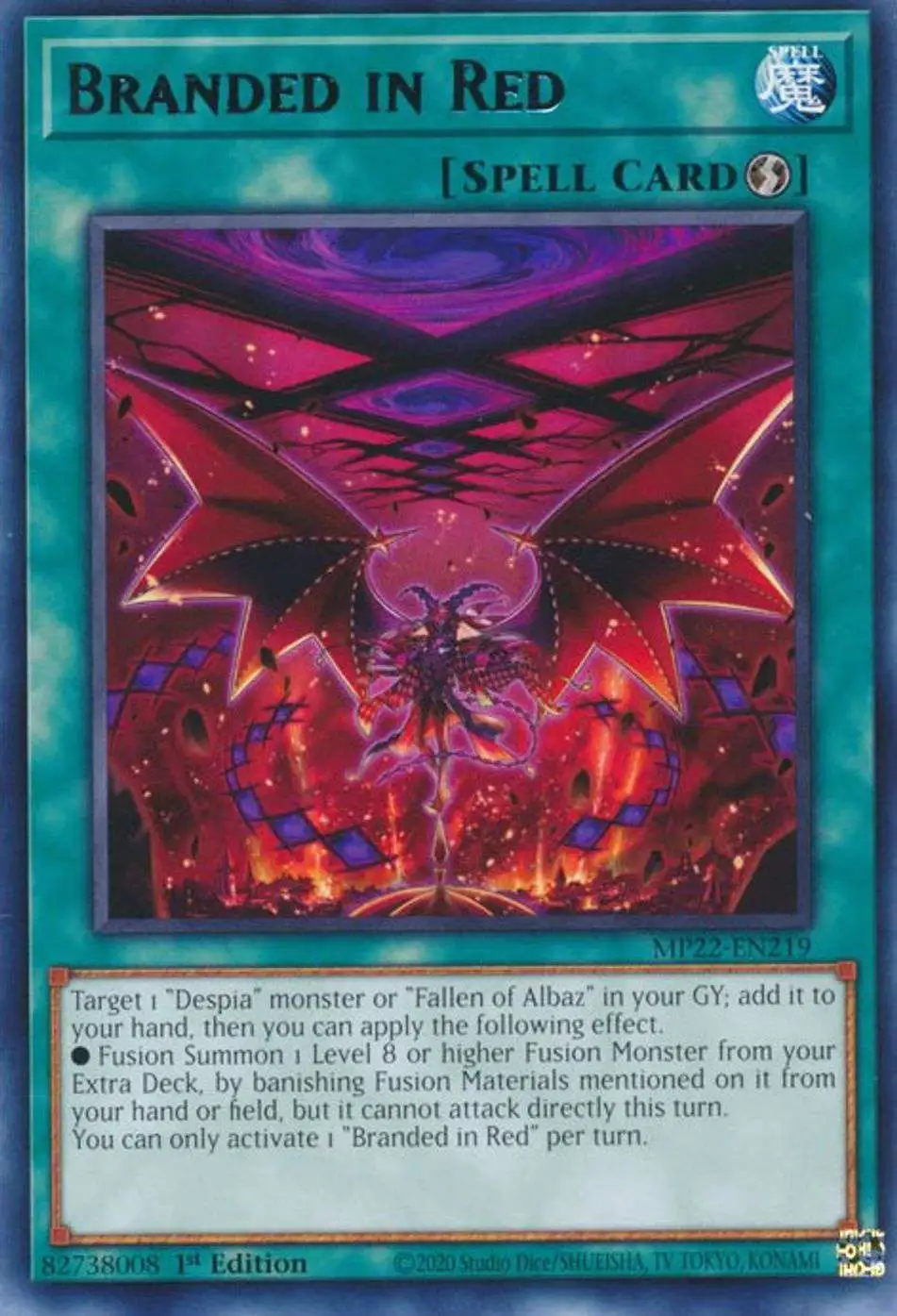 YuGiOh 2022 Tin of the Pharaohs Gods Single Card Rare Branded in Red MP22-EN219 - ToyWiz