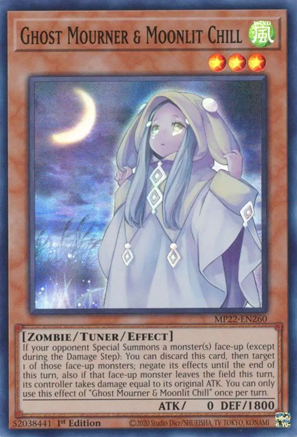 YuGiOh 2022 Tin of the Pharaohs Gods Single Card Super Rare Ghost Mourner Moonlit Chill MP22 ...