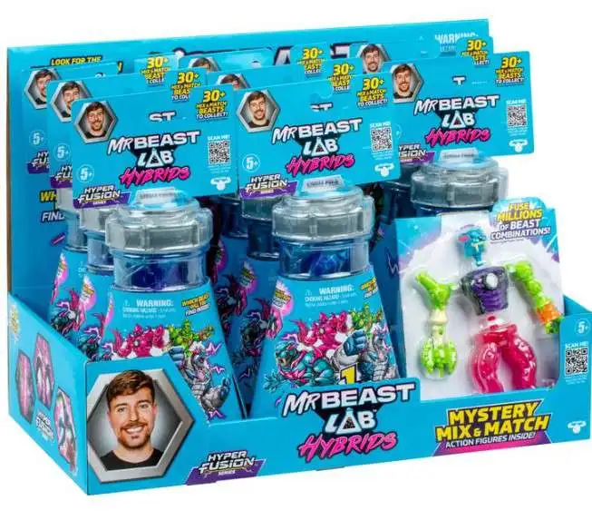 MrBeast Lab Hybrids Hyper Fusion Series Mystery Box 8 Packs Moose Toys - ToyWiz