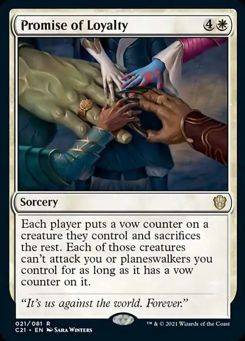 Magic The Gathering Commander 2021 Single Card Rare Promise of Loyalty ...