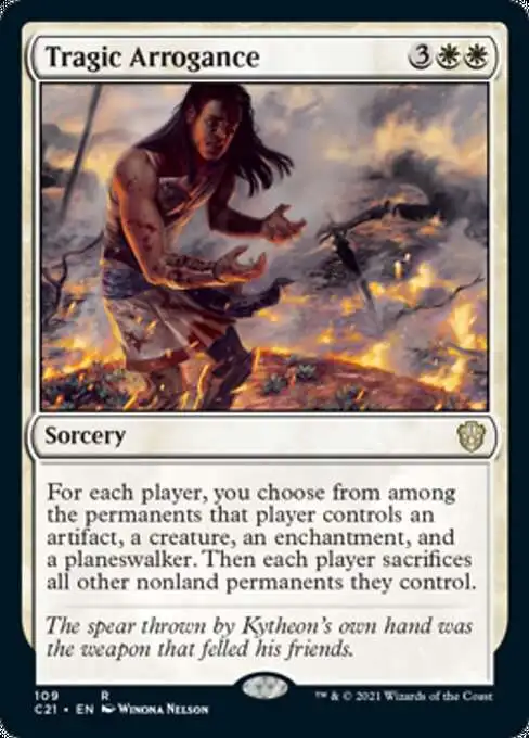 Magic The Gathering Commander 2021 Single Card Rare Tragic Arrogance ...