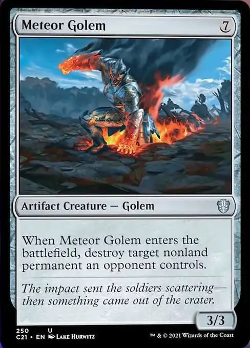 Magic The Gathering Commander 2021 Single Card Uncommon Meteor Golem ...