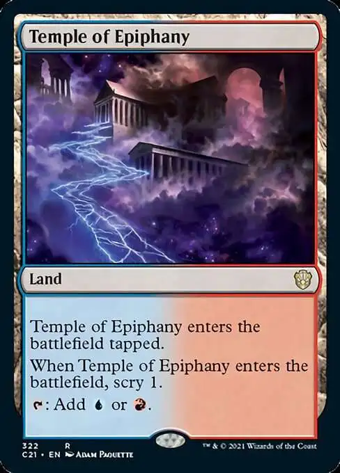 Magic The Gathering Commander 2021 Single Card Rare Temple of Epiphany ...