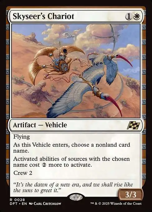 Magic The Gathering Aetherdrift Single Card Rare Skyseers Chariot 28 ...