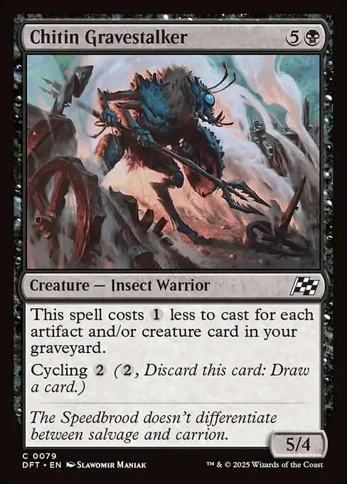 Magic The Gathering Aetherdrift Single Card Common Chitin Gravestalker 79 FOIL - ToyWiz