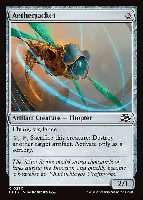 Magic The Gathering Aetherdrift Single Card Common Aetherjacket 230 ...