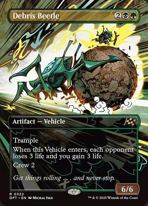 Magic The Gathering Aetherdrift Single Card Rare Debris Beetle 322 ...