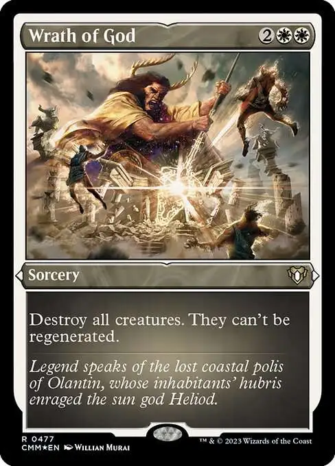 Magic The Gathering Commander Masters Single Card Rare Wrath of God 477 ...