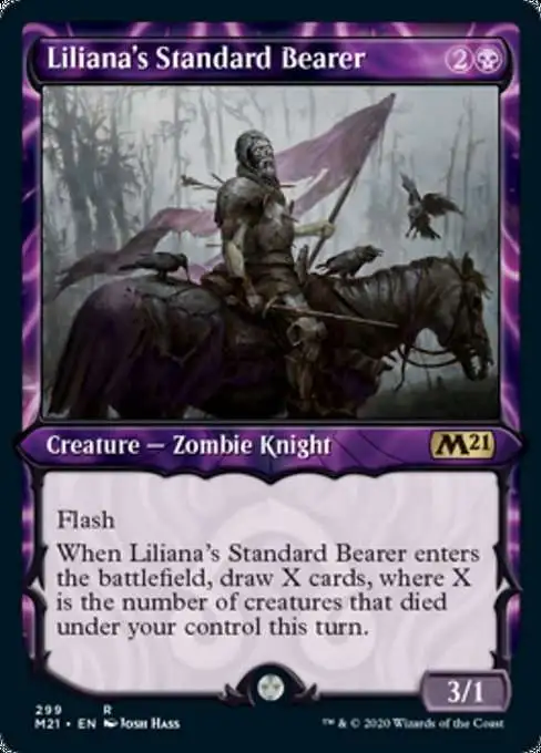 Magic The Gathering 2021 Core Set Single Card Rare Lilianas Standard Bearer 299 Showcase - ToyWiz