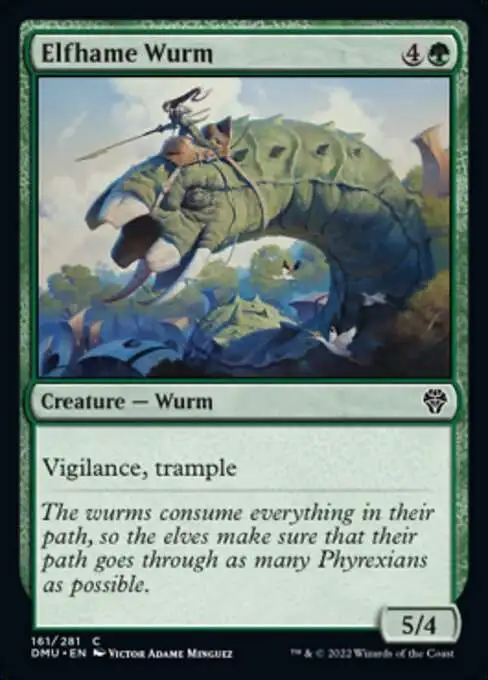 Magic The Gathering Dominaria United Single Card Common Elfhame Wurm ...