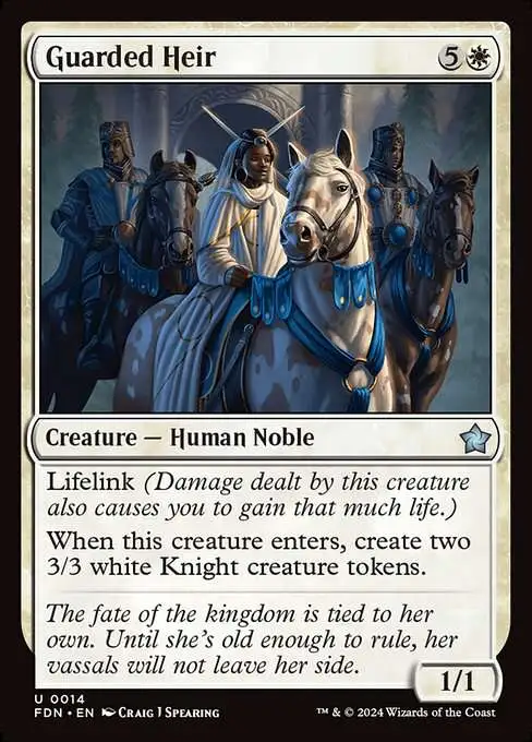 Magic The Gathering Foundations Single Card Uncommon Guarded Heir 14 ...