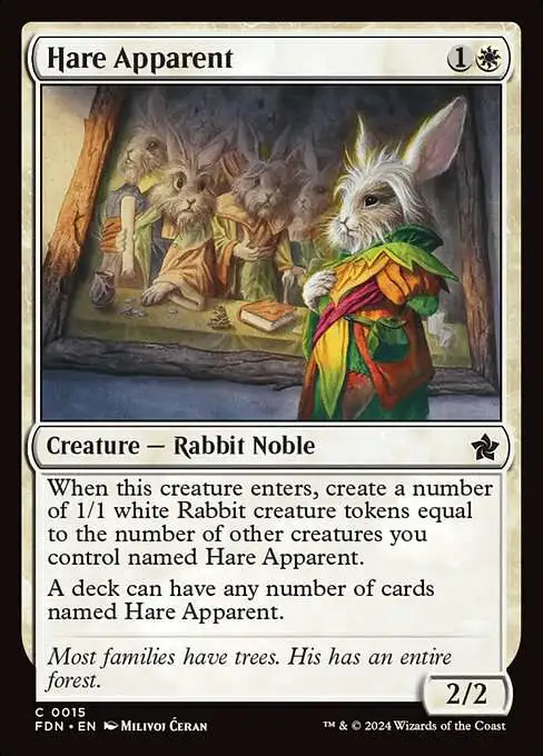 Magic The Gathering Foundations Single Card Common Hare Apparent 15 - ToyWiz