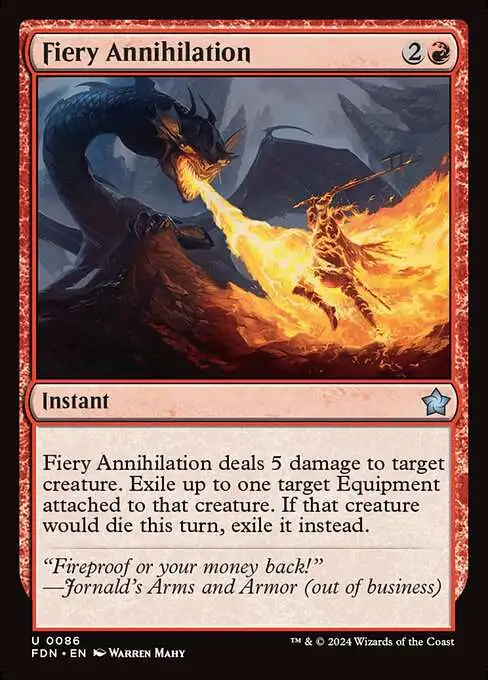 Magic The Gathering Foundations Single Card Uncommon Fiery Annihilation ...