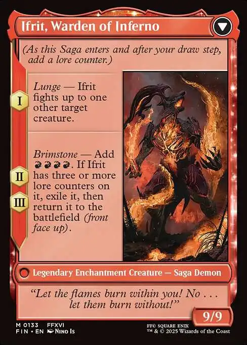 Magic The Gathering Final Fantasy Single Card Mythic Rare Clive, Ifrits ...