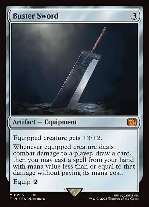 Magic The Gathering Final Fantasy Single Card Mythic Rare Buster Sword ...
