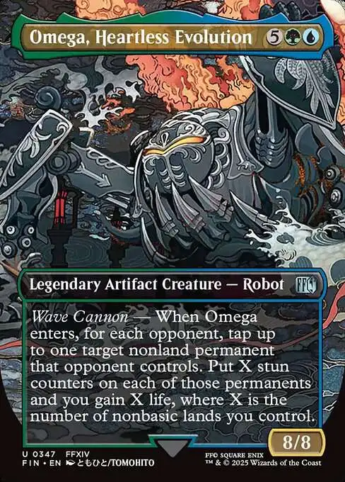 Magic The Gathering Final Fantasy Single Card Uncommon Omega, Heartless Evolution 347 Borderless ...