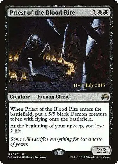 Magic The Gathering Prerelease Release Single Card Rare Priest of the ...